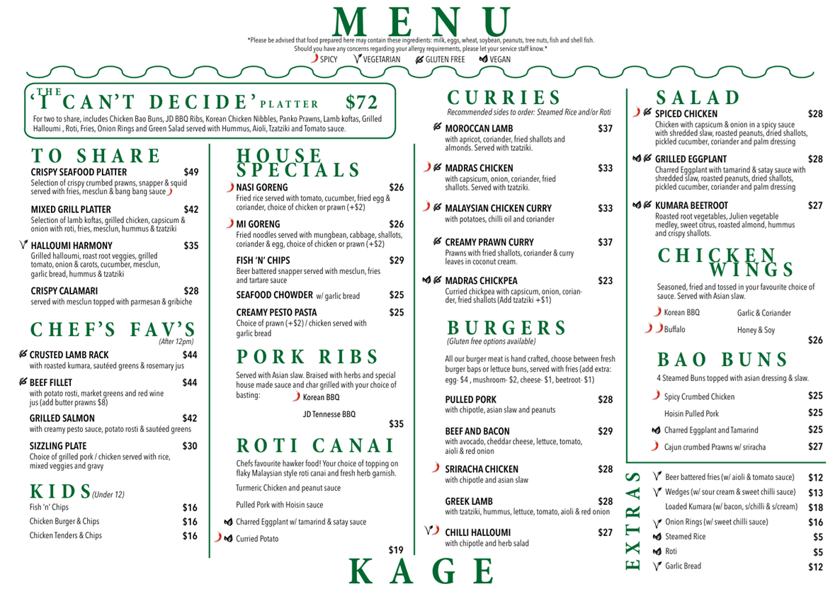 Menu – Kage Restaurants